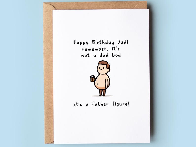 Funny Birthday Card for Dad: Father Figure Card - Etsy