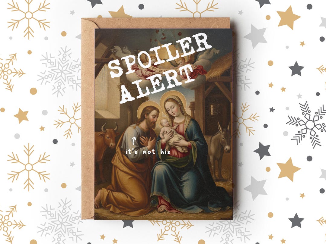 Funny Spoiler Alert Christmas Card: Humorous Holiday Greeting - Etsy UK