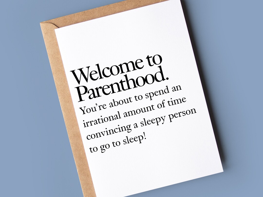 New Baby Card | Funny New Born Card | Welcome to Parenthood - Etsy ...