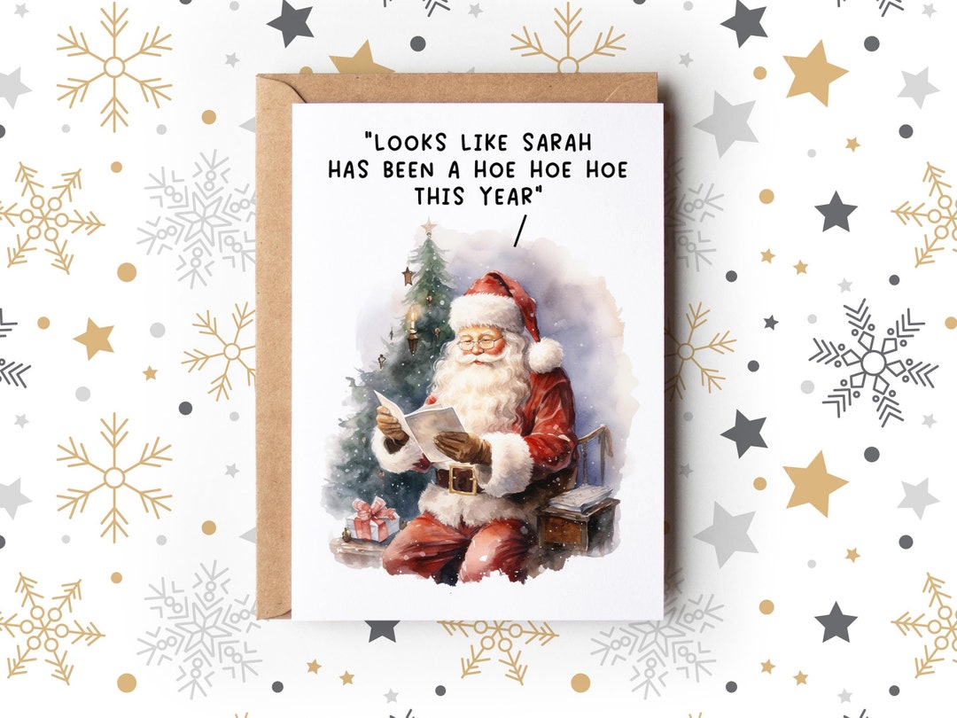 Funny Rude Christmas Card: Personalized Holiday Card - Etsy UK