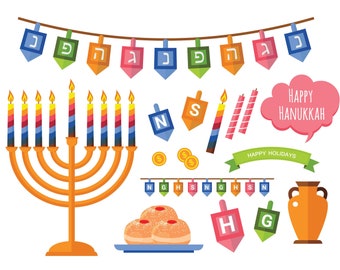 Hanukkah clip art | Etsy