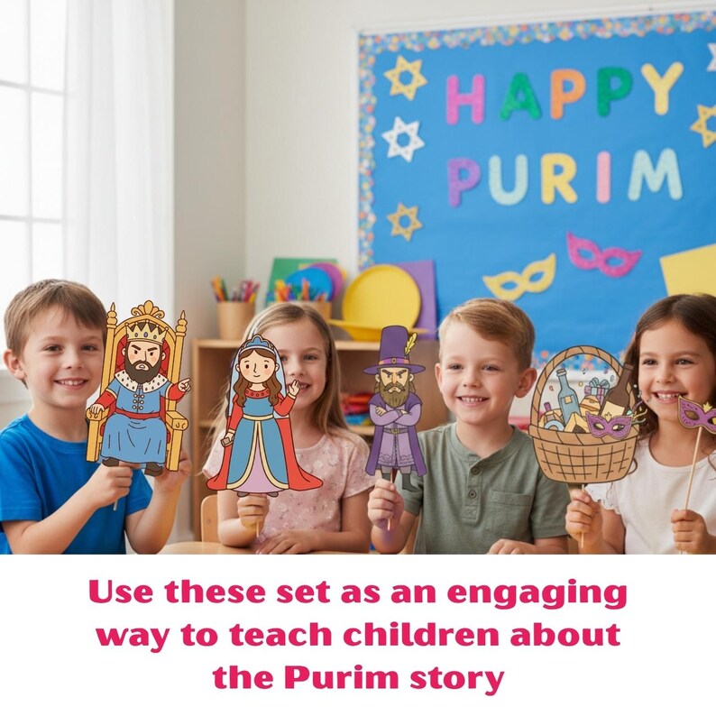 Purim Story Clipart Set. PNG Digital Icons. Megillah Characters ...