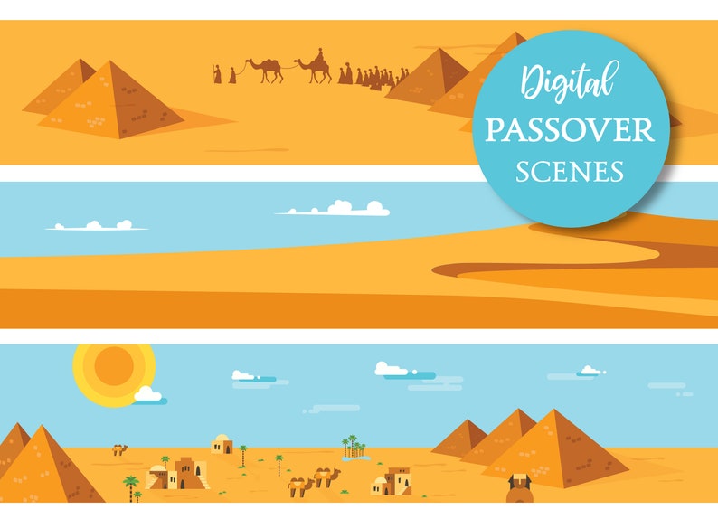 Passover Decorations, Passover Clipart, Passover Scene, Pesach, Hagada, Jewish Tradition ...