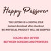 Passover Decorations, Passover Printable Wine Label, Happy Passover ...