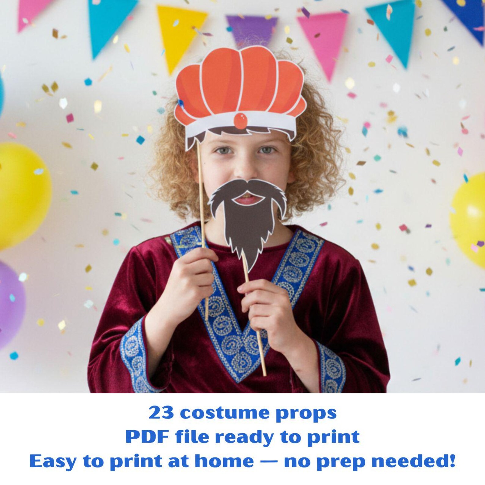 Purim Story Photo Booth Props, Megillah Characters Printable, Kids ...