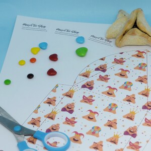 Purim Basket, Printable Purim Basket, Mishloach Manot, Purim Craft for ...