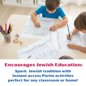 Purim Coloring Pages Printable Set – 8 Jewish Holiday Sheets for Kids ...