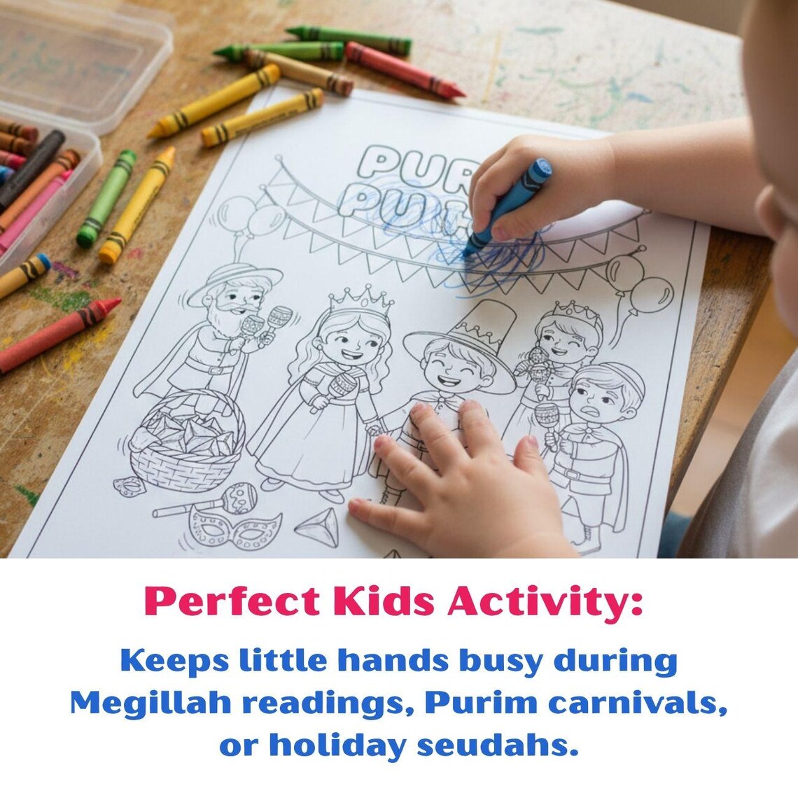 Purim Coloring Pages Printable Set – 8 Jewish Holiday Sheets for Kids ...