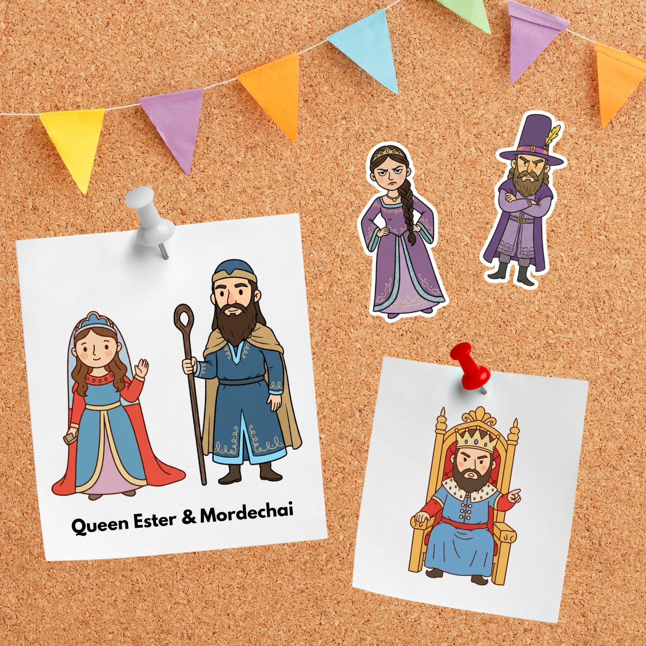 Purim Story Clipart Set. PNG Digital Icons. Megillah Characters ...