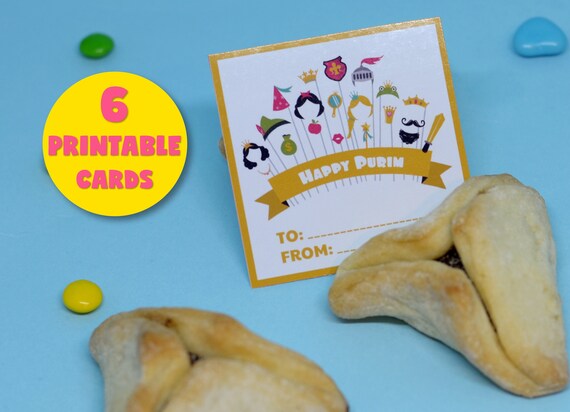 Purim Tags Printable Purim Greeting Card Purim Basket Purim | Etsy