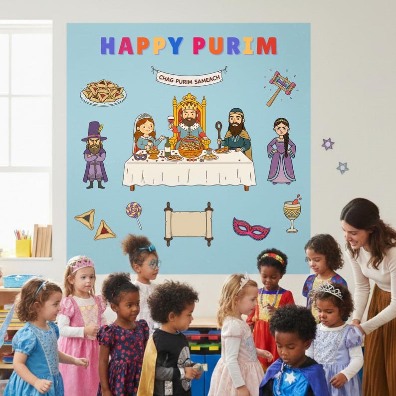 Purim Story Clipart Set. PNG Digital Icons. Megillah Characters ...
