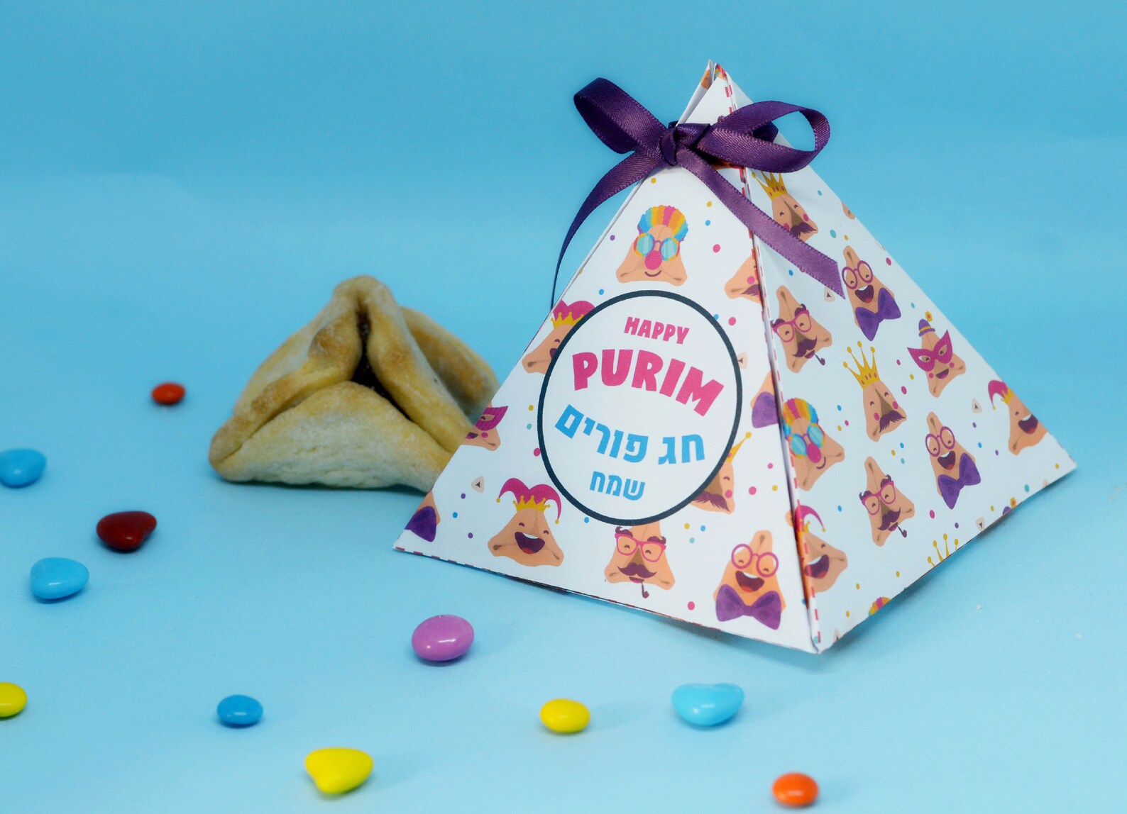 Purim Basket, Printable Purim Basket, Mishloach Manot, Purim Craft for ...