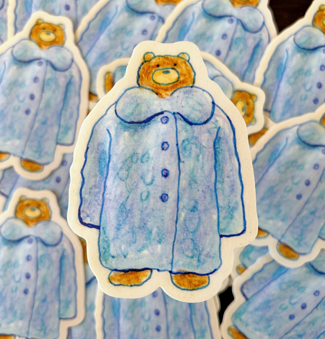 Big Teddy Coat Sticker - Etsy