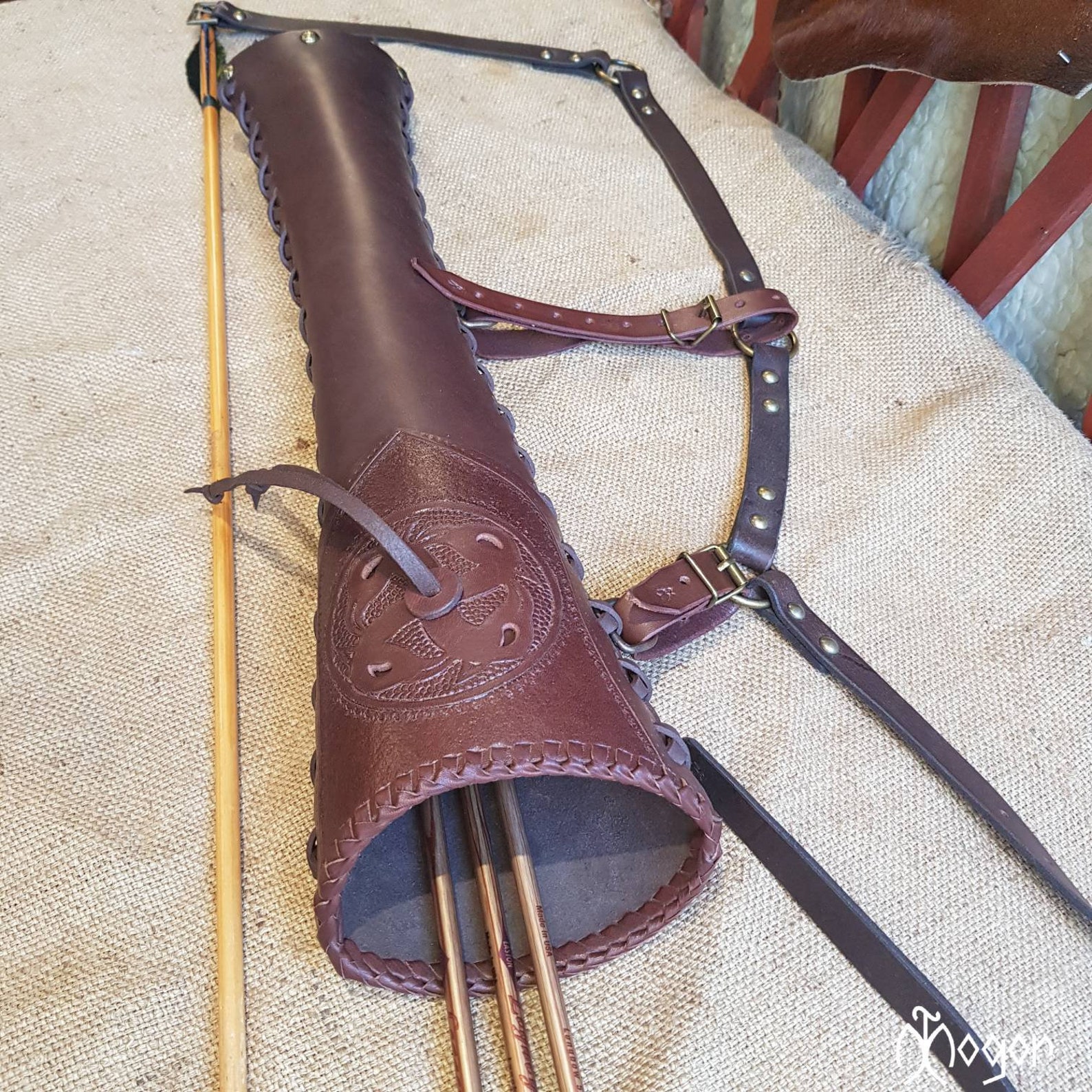 Leather Side ARROW QUIVER / Traditional ARCHERY Quiver - Etsy
