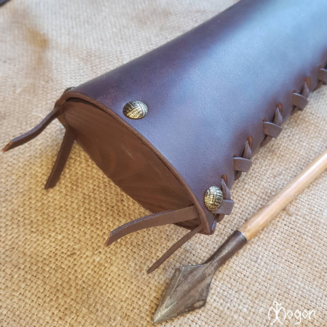 Leather Side ARROW QUIVER / Traditional ARCHERY Quiver "brown Cuman ...