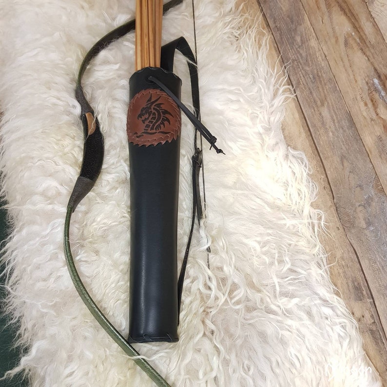 Archery Kid's LEATHER ARROW QUIVER / Back Quiver - Etsy