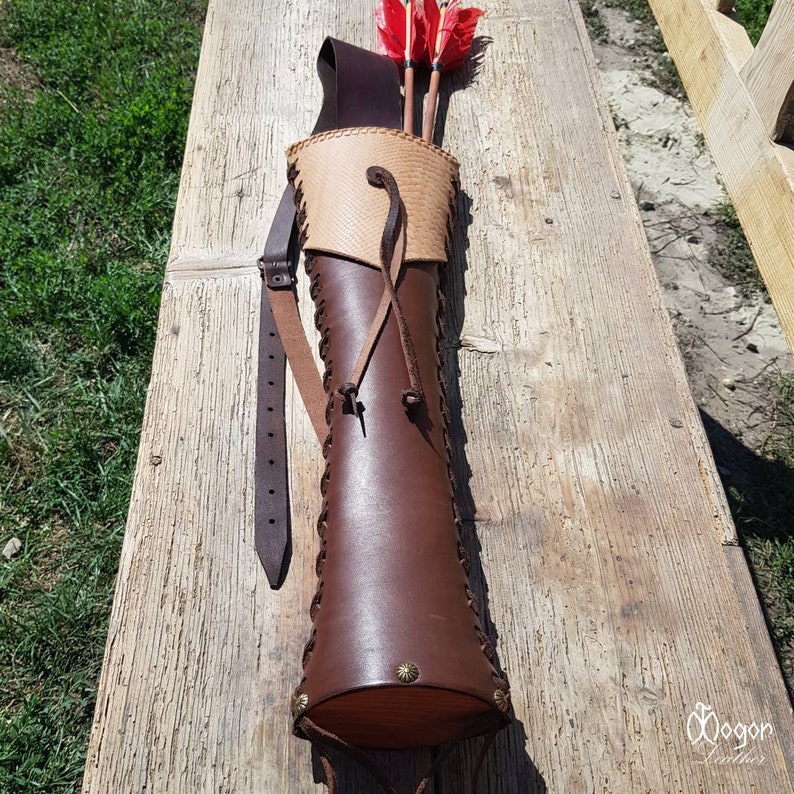 Quiver for Arrows / ARCHERY Leather BACK Arrow QUIVER - Etsy