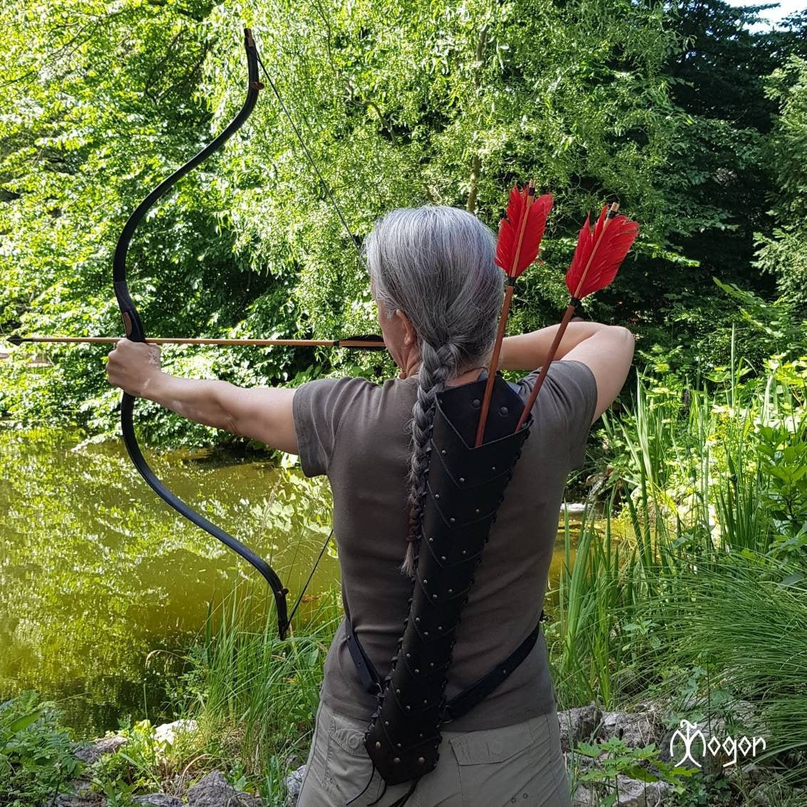 23-Arrows Archery Arrow Quiver Holder Back Shoulder Bag Pouch Outdoor ...