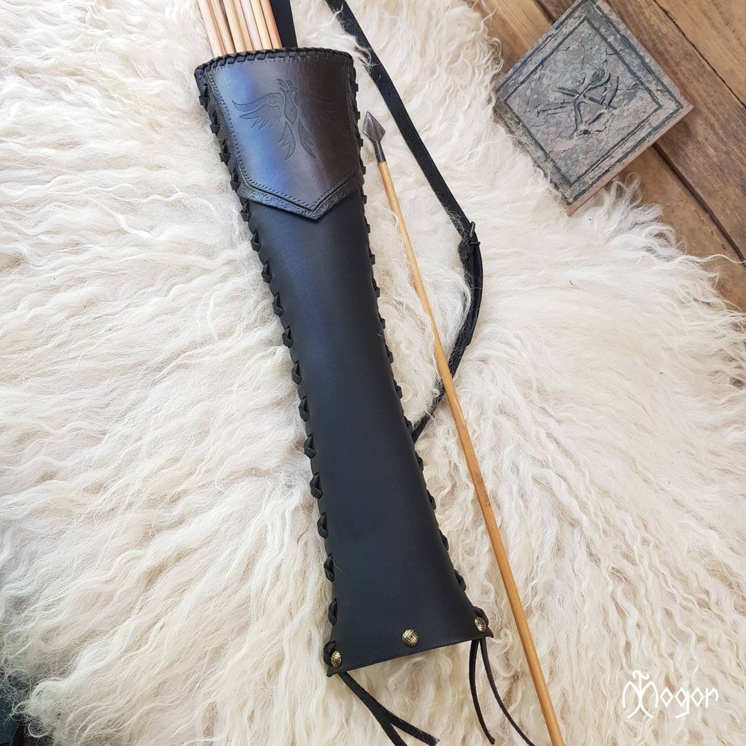 ARHCERY - Leather BACK Arrow QUIVER / Quiver for Arrows "fantasy ...