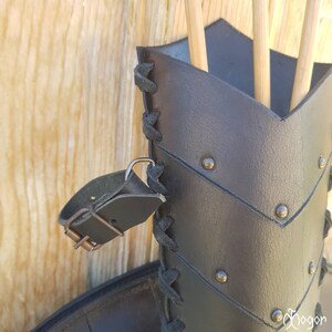 ARCHERY Leather SIDE Arrow QUIVER / Quiver for Arrows medieval Orc ...