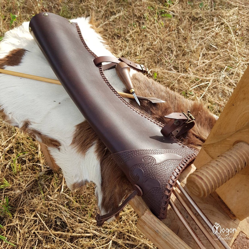 Traditional ARCHERY Side Quiver / Leather Hip ARROW QUIVER - Etsy