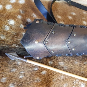 ARCHERY Leather SIDE Arrow QUIVER / Quiver for Arrows medieval Orc ...