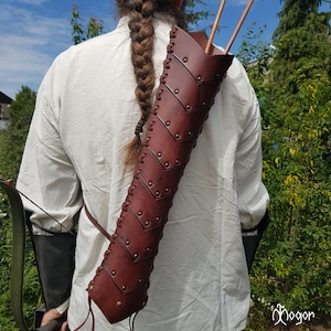 ARCHERY - Leather BACK Arrow QUIVER / Quiver for Arrows "medieval Orc ...