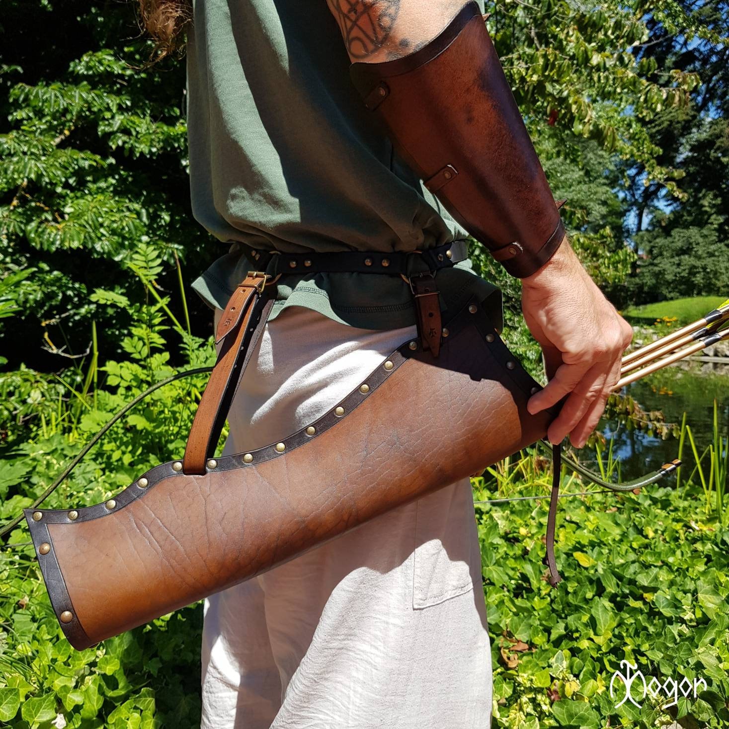 ARCHERY Leather Arm BRACER/ARMGUARD "antique Brown" - Etsy