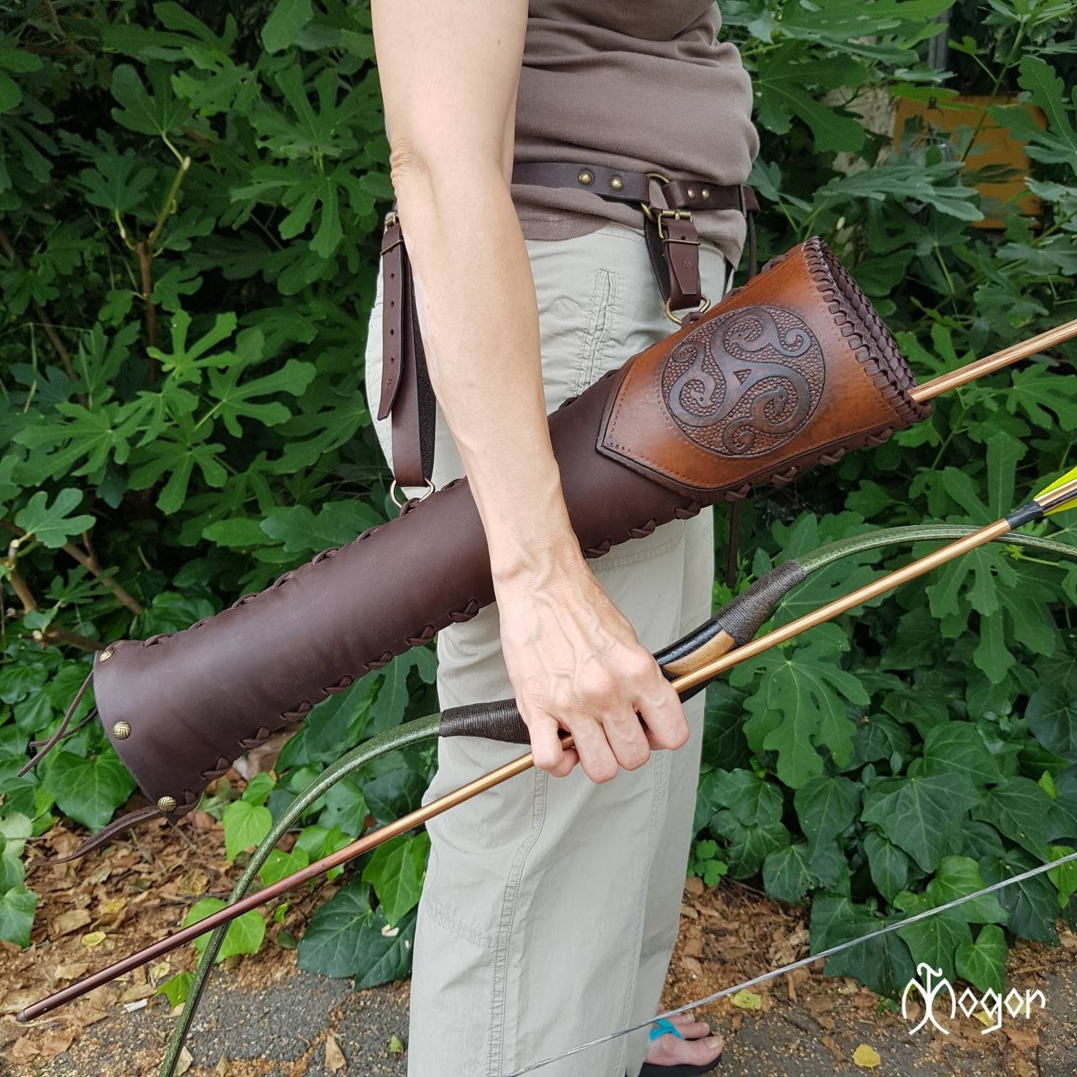 Leather Quiver Of Arrows