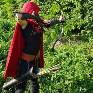 ARCHERY Leather SIDE Arrow QUIVER / Quiver for Arrows medieval Orc ...