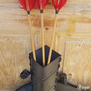 ARCHERY Leather SIDE Arrow QUIVER / Quiver for Arrows medieval Orc ...