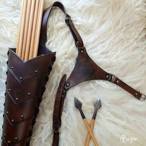 Leather Back Arrow Quiver: Medieval Orc Fantasy, Antique Brown - Etsy