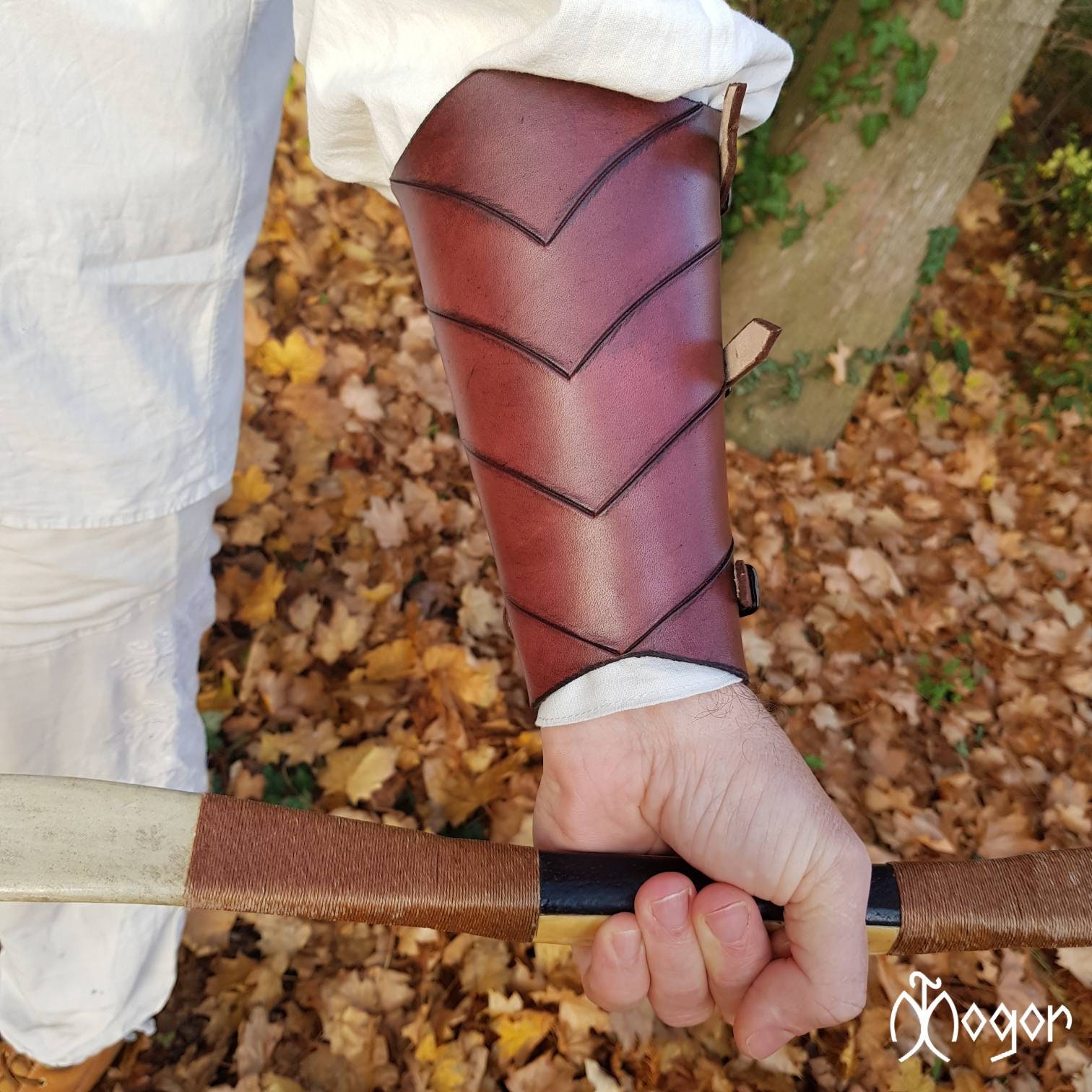 ARCHERY Leather Arm BRACER/ARMGUARD "antique Mahogany-carved" - Etsy