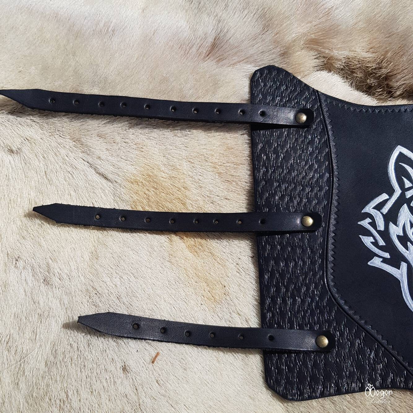 ARCHERY Leather Armguard/arm BRACER "silver Wolf" - Etsy