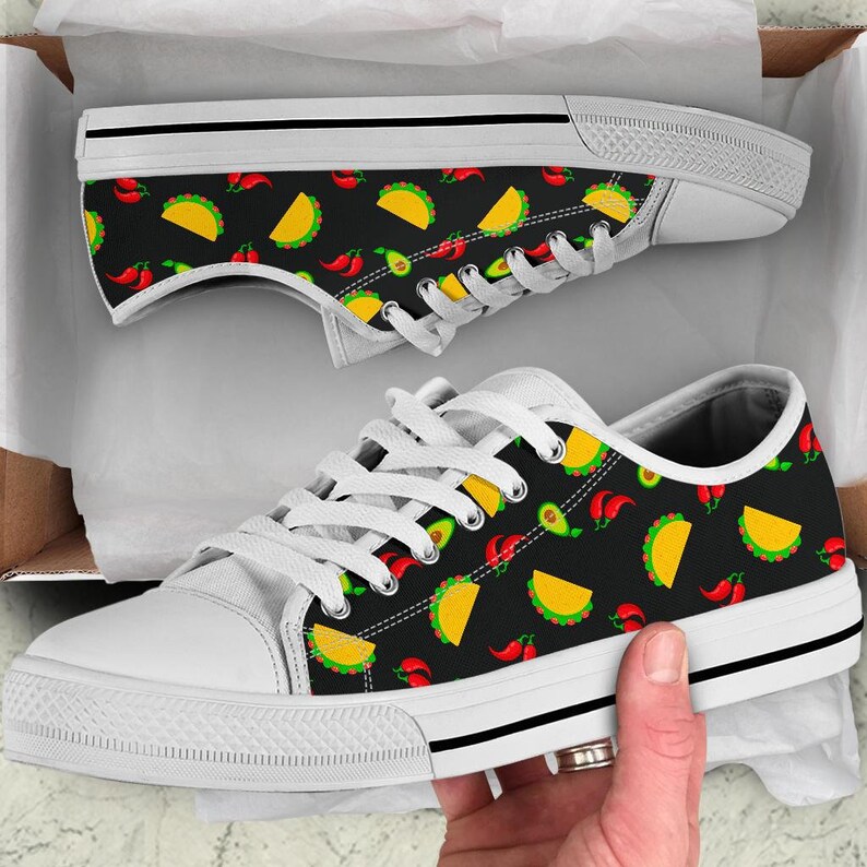 Taco Print Sneakers | Etsy