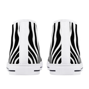 Zebra Print Hi Top Sneakers - Etsy