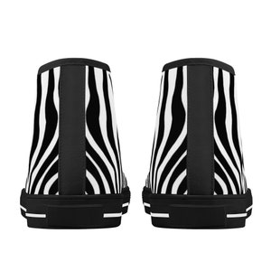 Zebra Print Hi Top Sneakers - Etsy