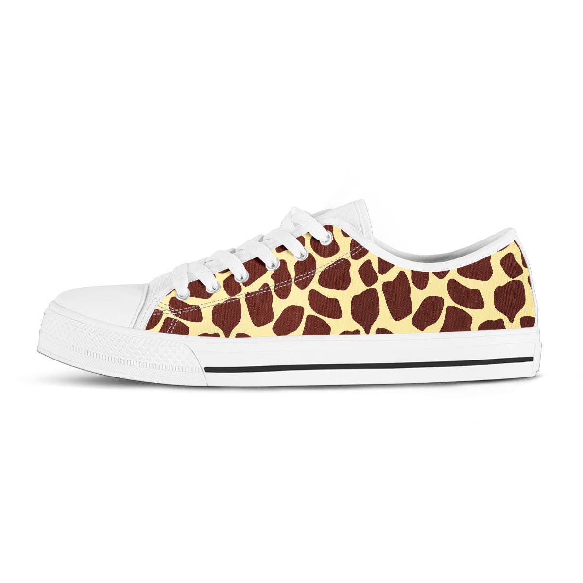 Giraffe Print Canvas Sneakers Animal Print Shoe - Etsy