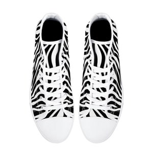 Zebra Print Hi Top Sneakers - Etsy