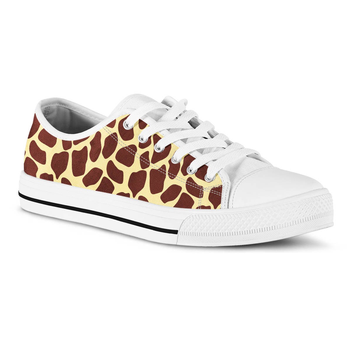 Giraffe Print Canvas Sneakers Animal Print Shoe - Etsy