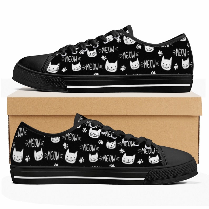 Cat Shoes Cat Sneakers Cat Lover Gift - Etsy