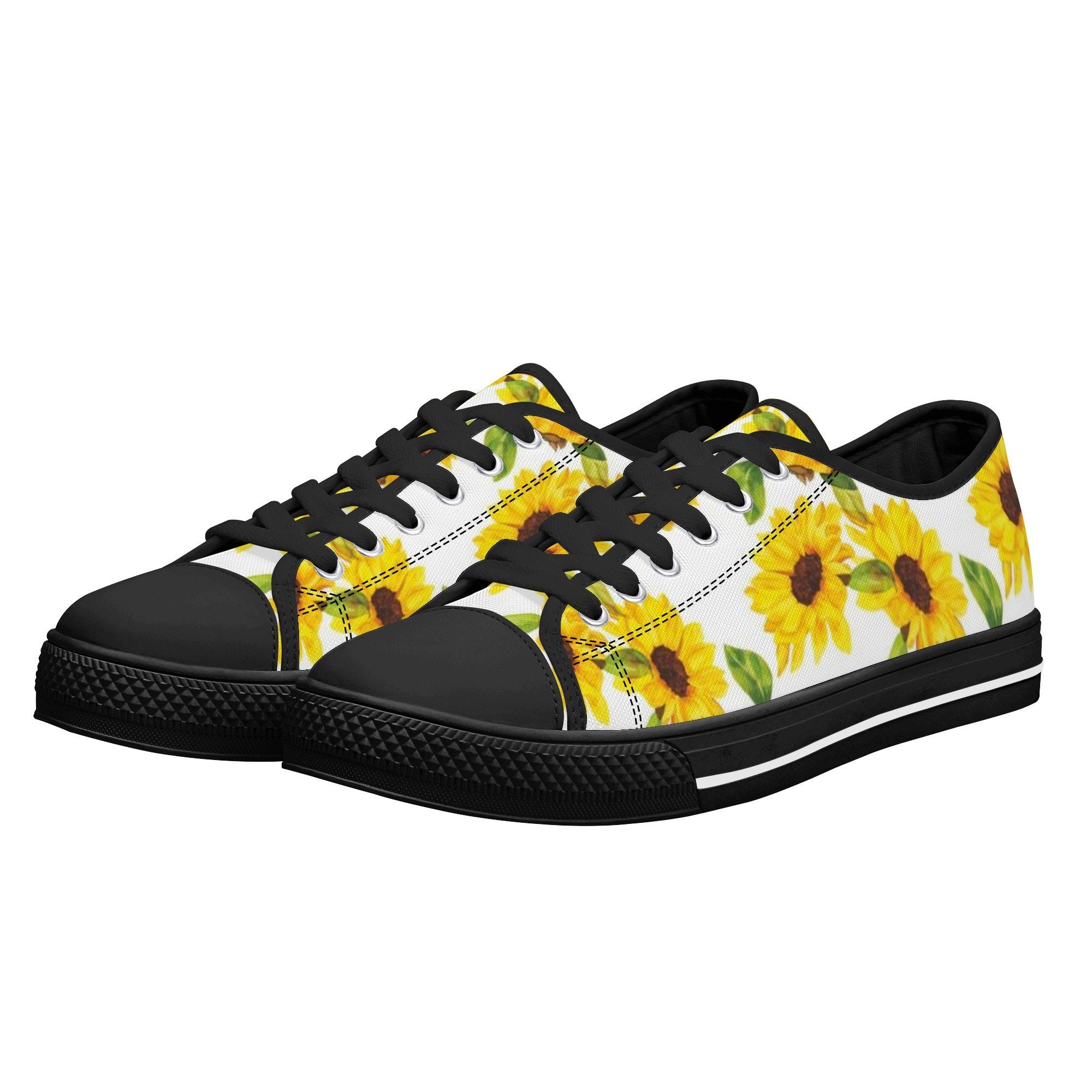 Sunflower Sneakers Sunflower Shoes - Etsy