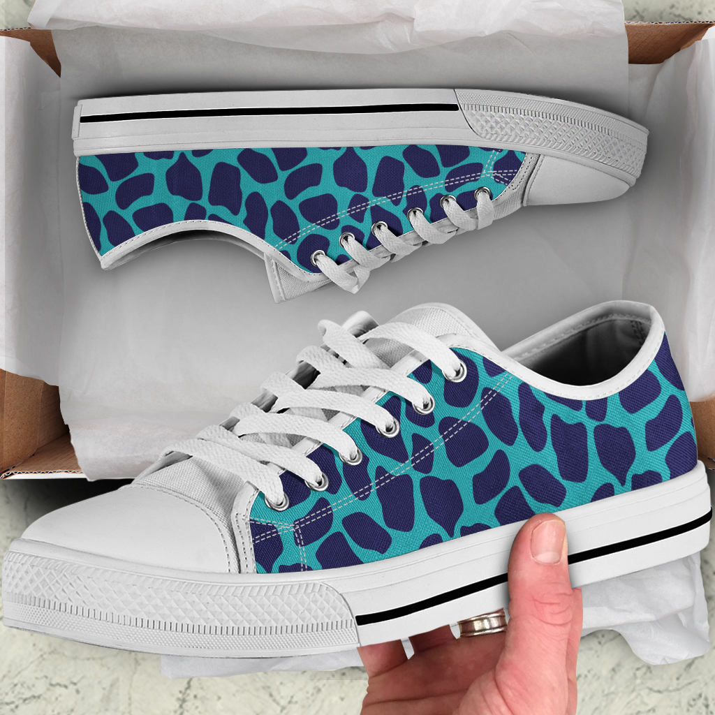 Giraffe Print Canvas Sneakers Animal Print Shoe - Etsy