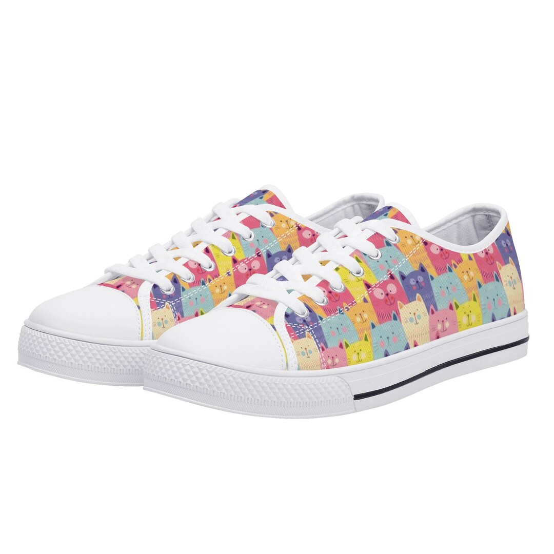 Cat Print Sneakers for the Cat Lover - Etsy