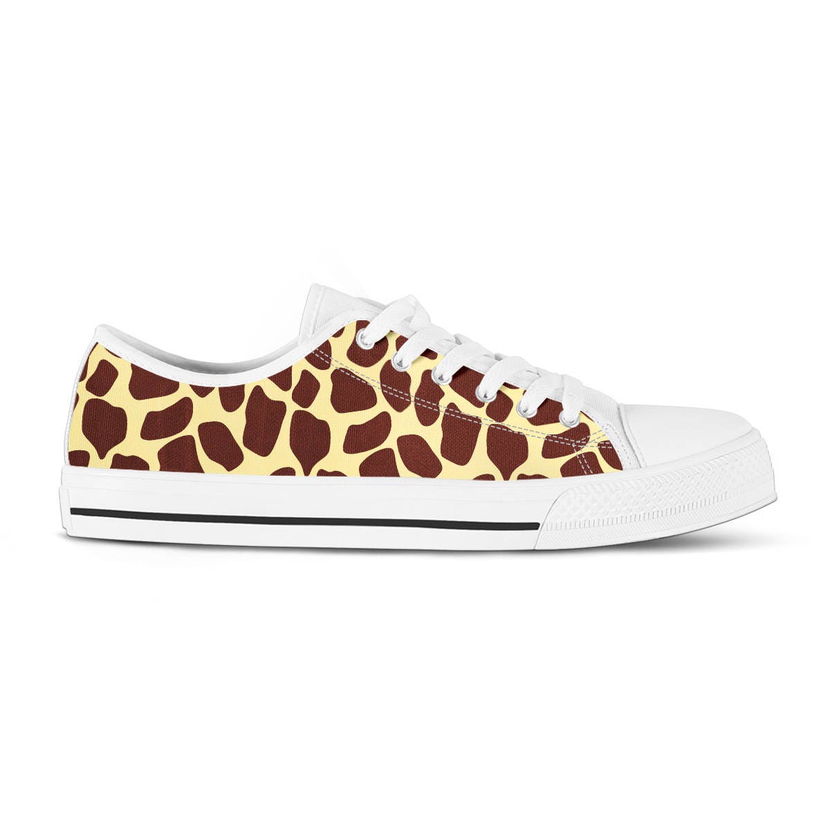 Giraffe Print Canvas Sneakers Animal Print Shoe - Etsy