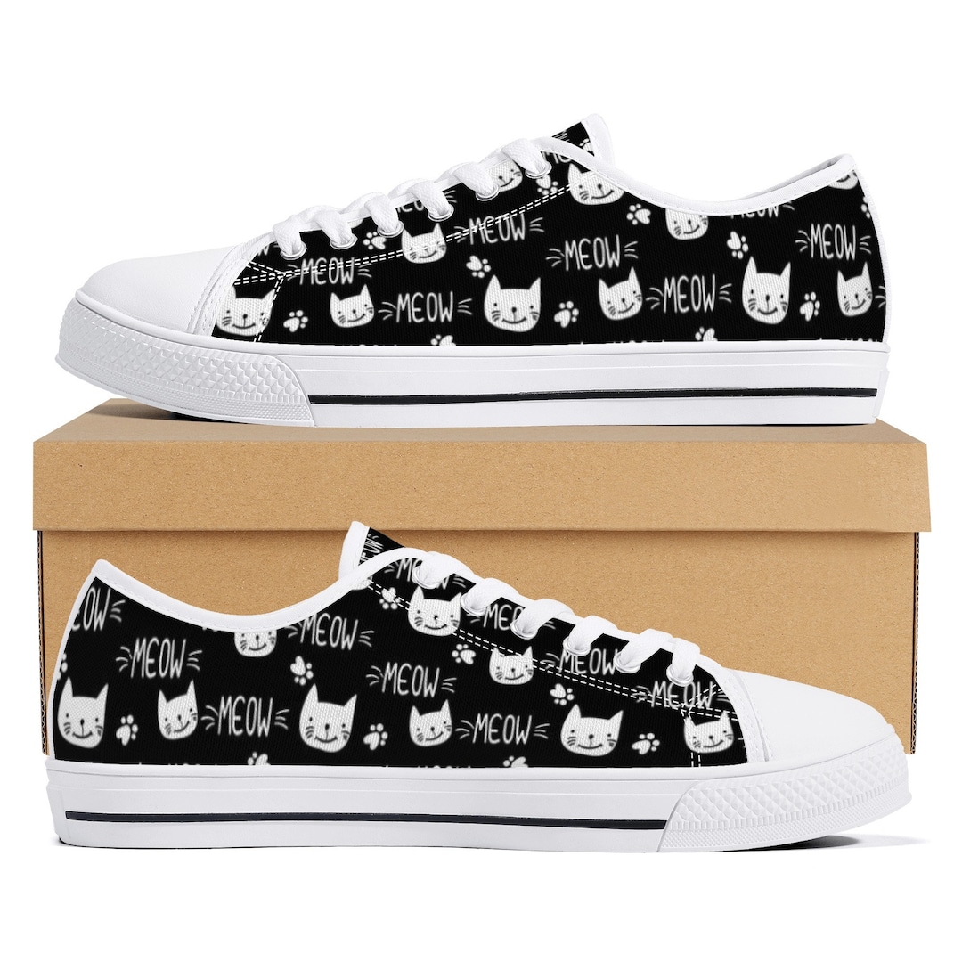 Cat Shoes, Cat Sneakers, Cat Lover Gift - Etsy