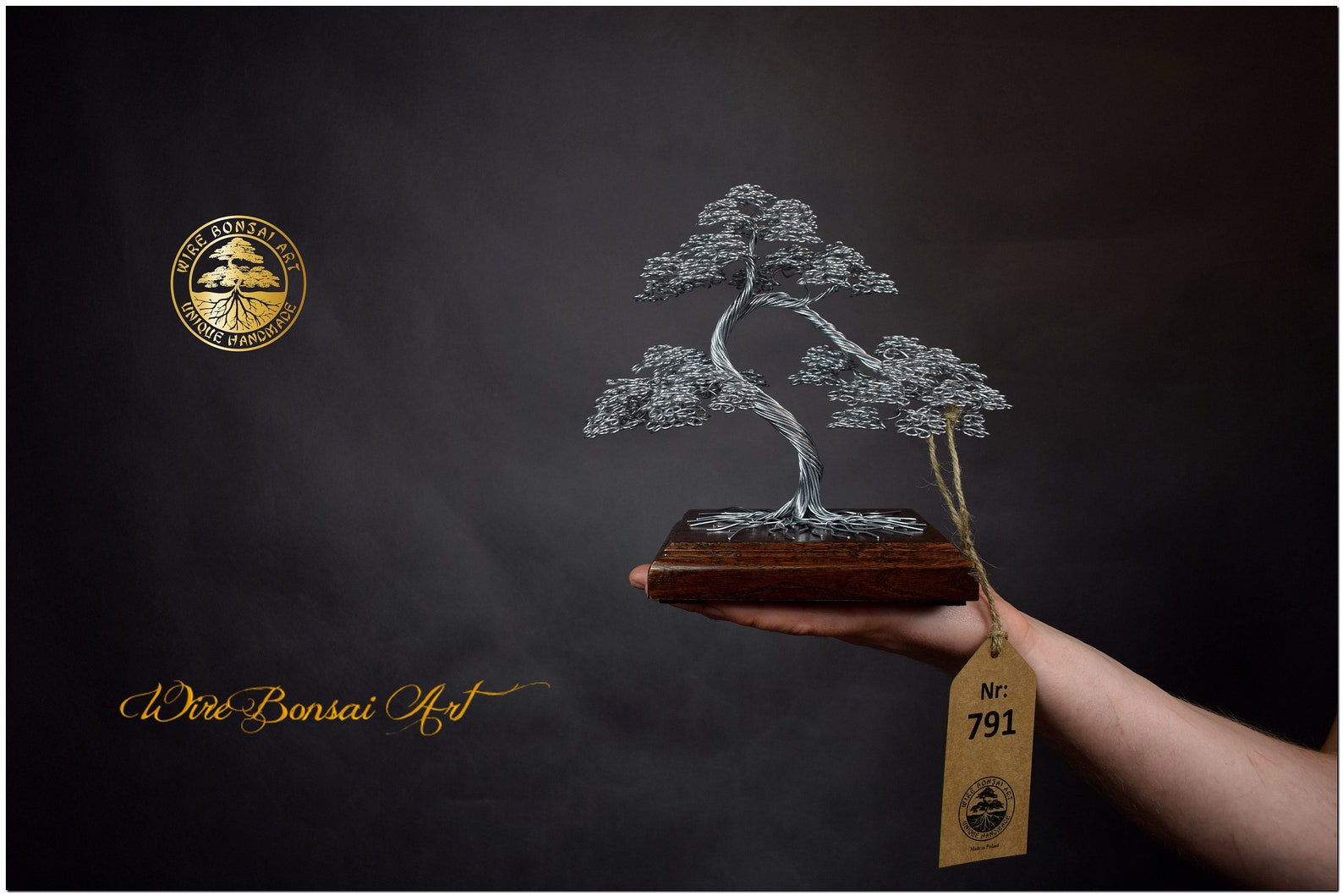 Metal Wire Bonsai Tree | Engraved Dedication | Luxury Handmade | Steel ...