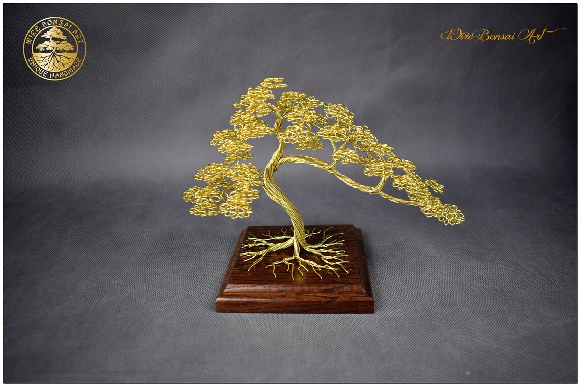 Perfect Bonsai Brass Tree Engraved Dedication Japanese - Etsy