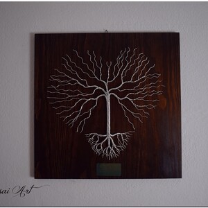 Wire Tree on the Wall | Heart - Shaped Tree | Engraved Dedication ...
