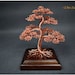 Mini Wire Bonsai Tree Made of Copper Engraved Dedication Luxury ...